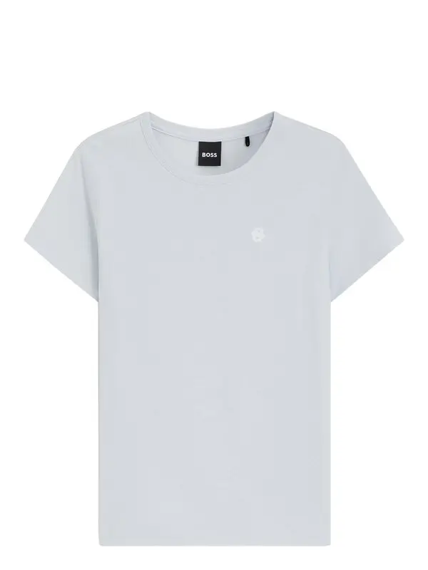 BOSS Slim-fit Cotton Jersey T-shirt - Light Blue