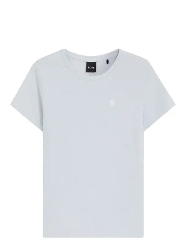 BOSS Slim-fit Cotton Jersey T-shirt - Light Blue