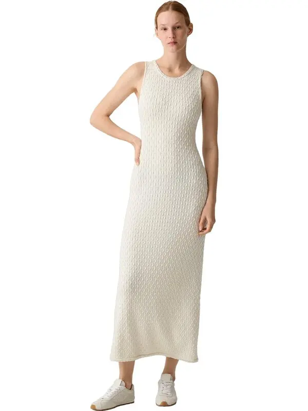 Theory Textured Midi Dress - Ivory