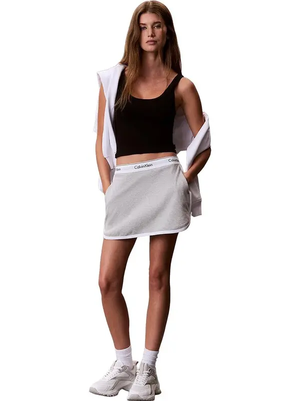 Calvin Klein Icon Sport Cotton Mini Skirt - Grey Heather