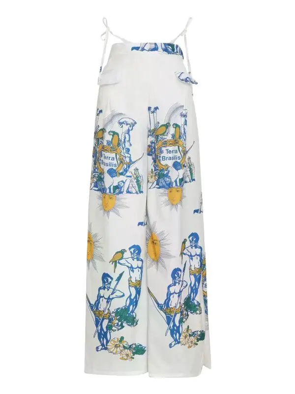 AMIR SLAMA Graphic-print Trousers - White