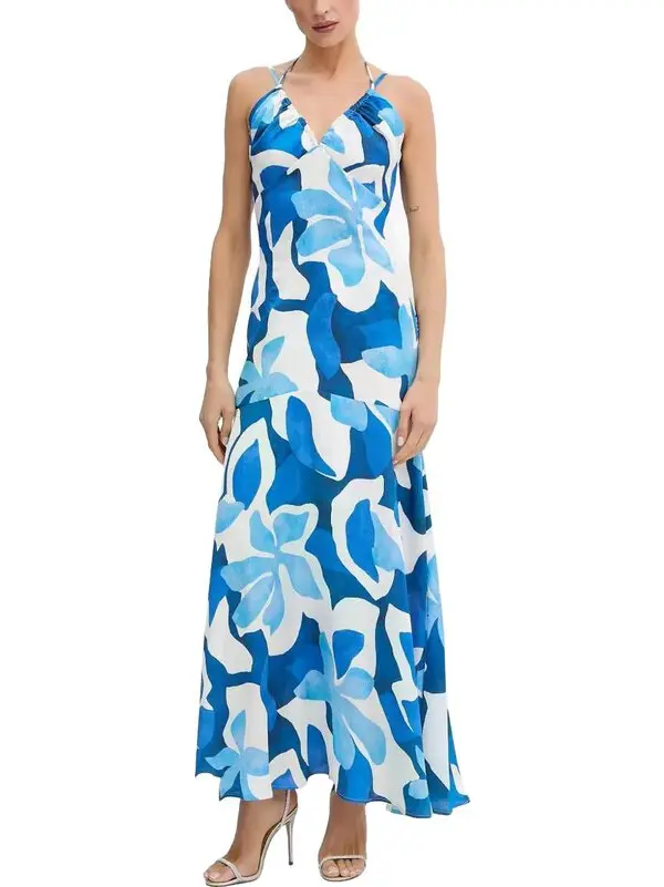 MORGAN Floral-print Maxi Dress - Blue