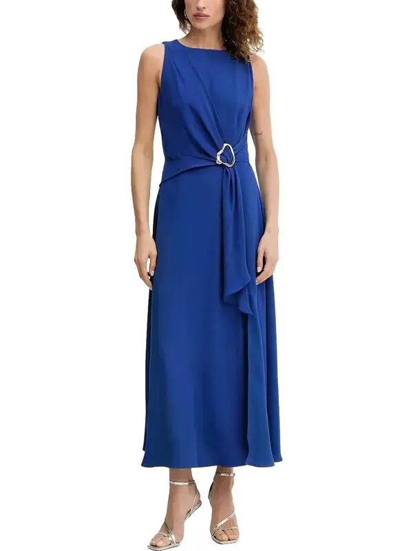 MORGAN Sleeveless Maxi Dress With Buckle - Blue