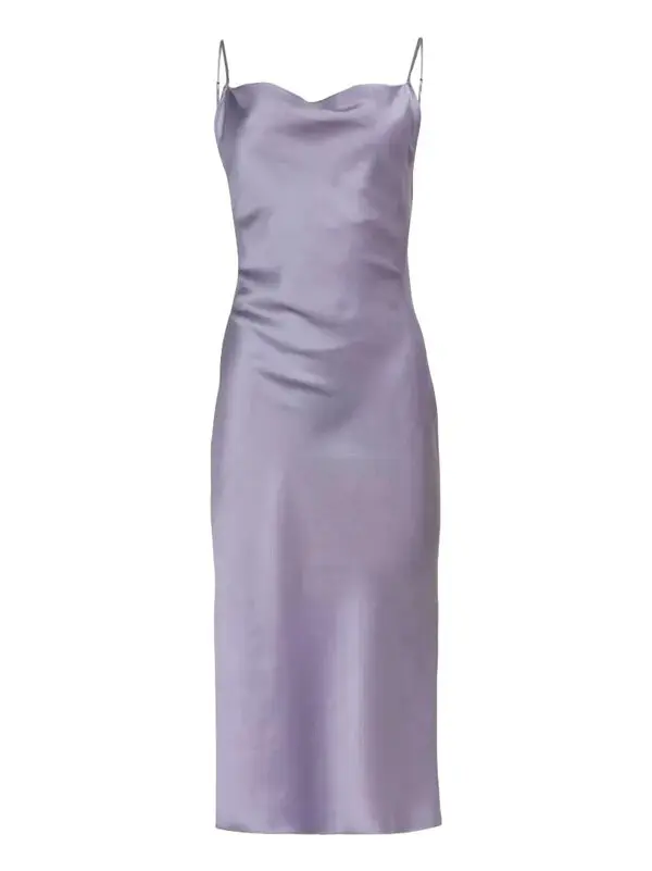Fleur Du Mal Cowl-neck Midi Dress - Purple