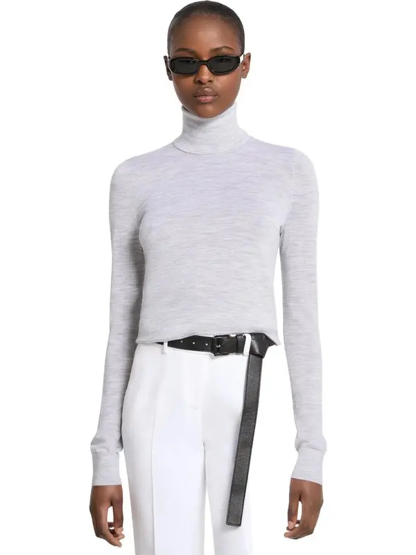 Michael Kors Marisa Wool Turtleneck Sweater - Grey
