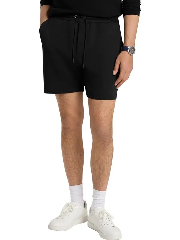 Michael Kors Cotton-blend Drawstring Shorts - Black