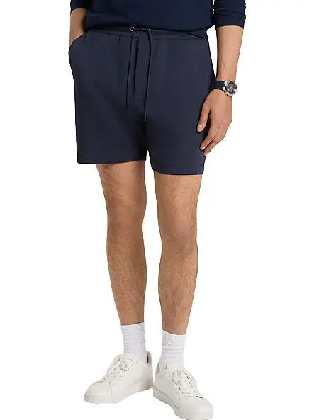 Michael Kors Cotton Blend Drawstring Shorts - Blue