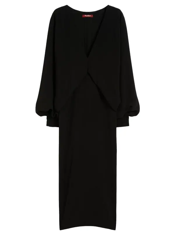 Max Mara Long Cady Sheath Dress - Black