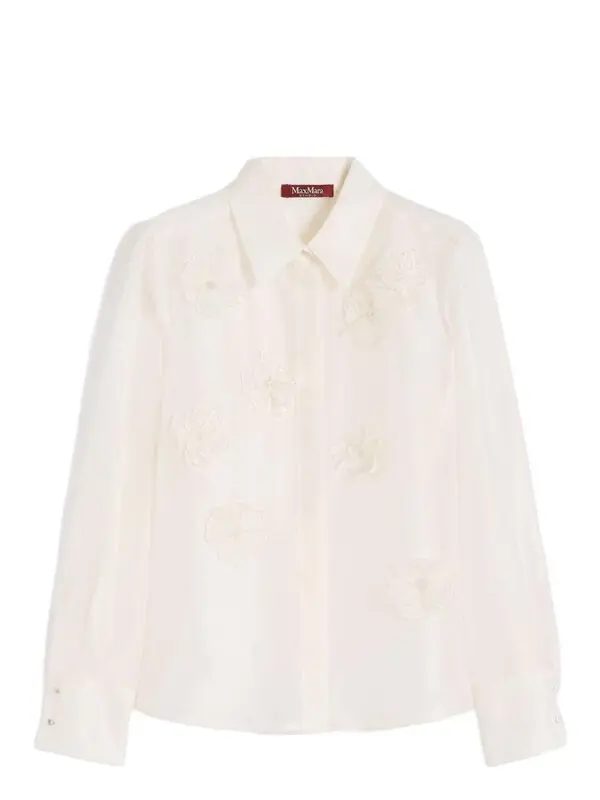 Max Mara Silk Organza Shirt - White