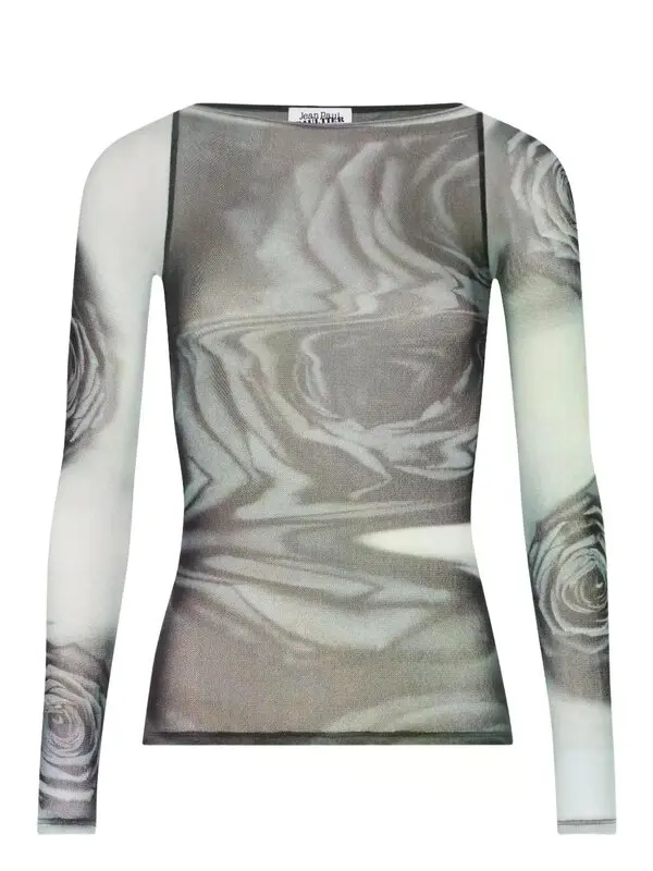 JEAN PAUL GAULTIER Abstract-print T-shirt - Grey