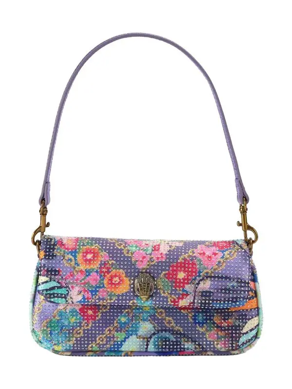 Kurt Geiger Floral Shoulder Bag - Purple