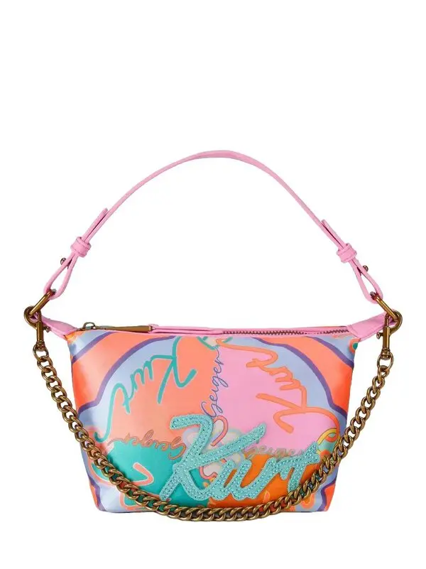 Kurt Geiger Printed Chain-strap Shoulder Bag - Pink