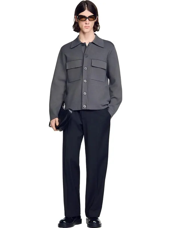 Sandro Milano Knit Jacket - Dark Grey