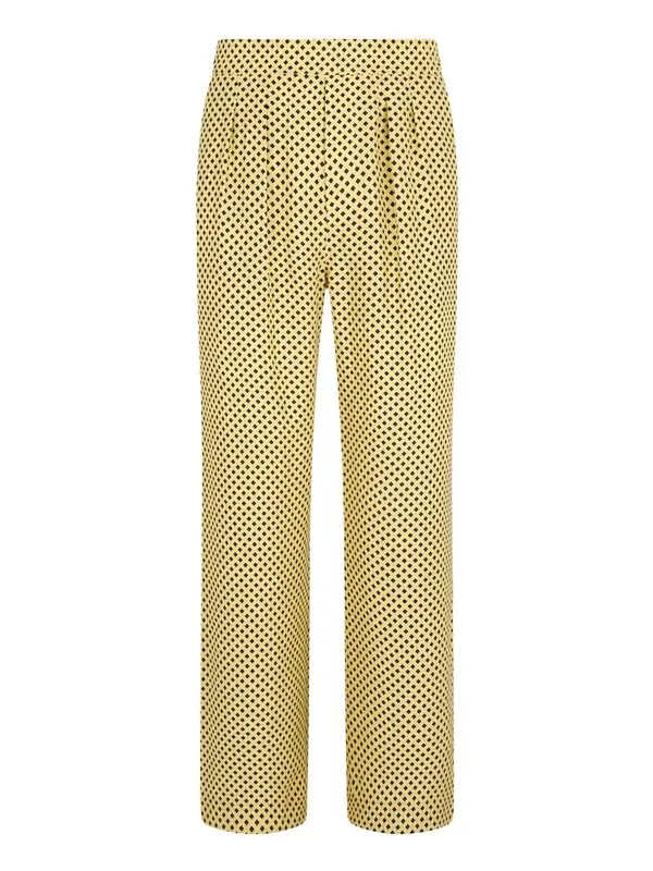 TOM FORD Silk Patterned Trousers - Yellow
