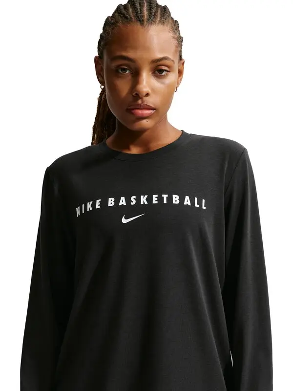 Nike Dri-fit Long-sleeve Warm-up Basketball Top - Black