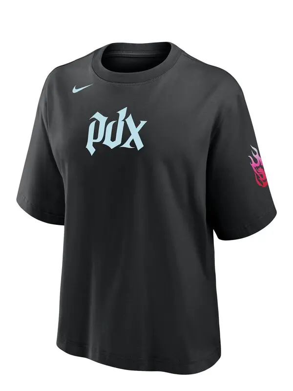 Nike Portland Fire Boxy Cotton T-shirt - Black