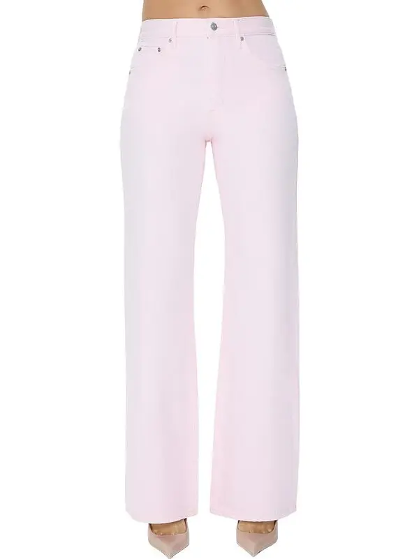 PISTOLA Larsen High Rise Relaxed Flare Jeans - Blush