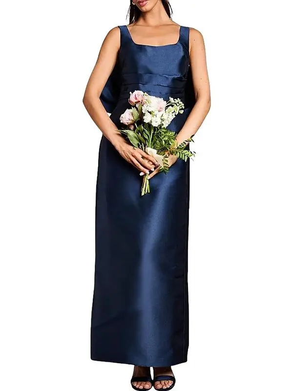 Coast Twill Sleeveless Column Dress - Navy