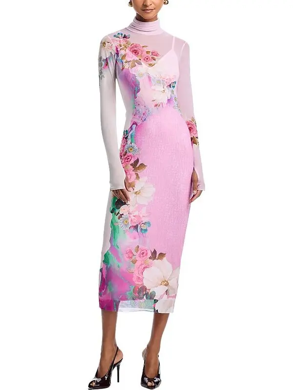 AFRM Shailene Midi Dress - Marble Floral