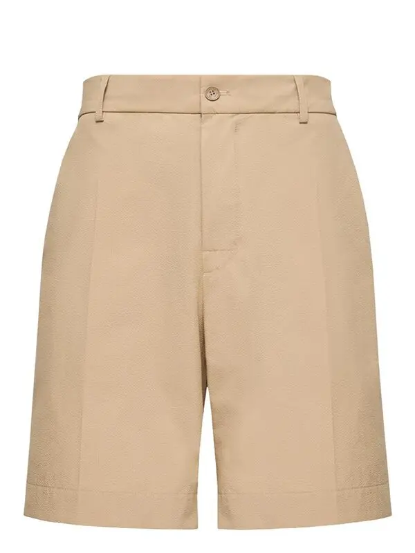 Moncler Seersucker Shorts - Beige