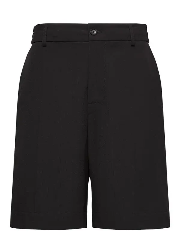 Moncler Seersucker Shorts - Black