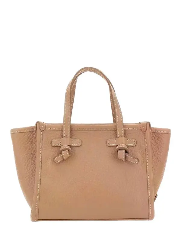 MARCELLA CLUB Mini Miss Marcella Grained-leather Tote - Neutrals