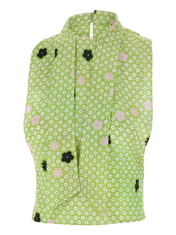MAISON MARGIELA Floral Print Top - Green