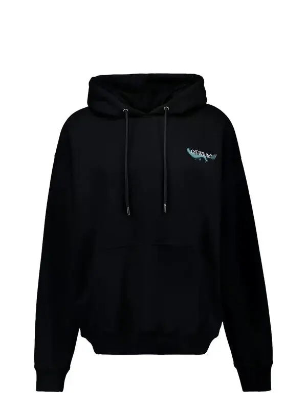 Off-White Hooded Sweatshirt - Black