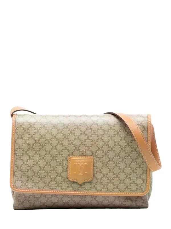 Celine Macadam Coated Canvas Crossbody Bag - Brown