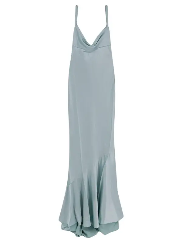 Retrofete Satin Vinica Dress - Blue