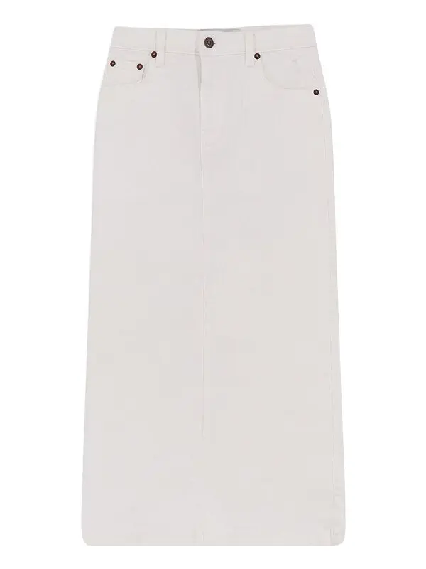 TONYWACK Cotton Skirt With Ripped Detail - White