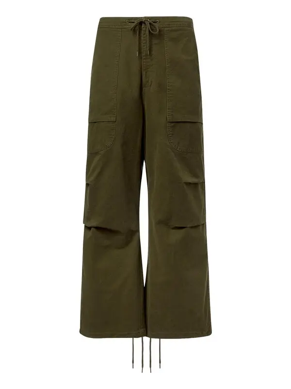 ENTIRE STUDIOS Barren Cargo Cotton Wide Leg Trousers - Green