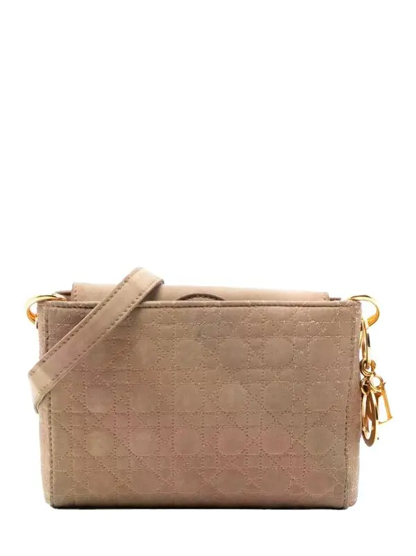 Dior 1999 Suede Cannage Lady Crossbody Bag - Brown