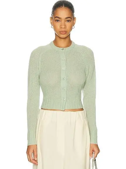 RE/DONE Slim Cashmere Cardigan - Melon