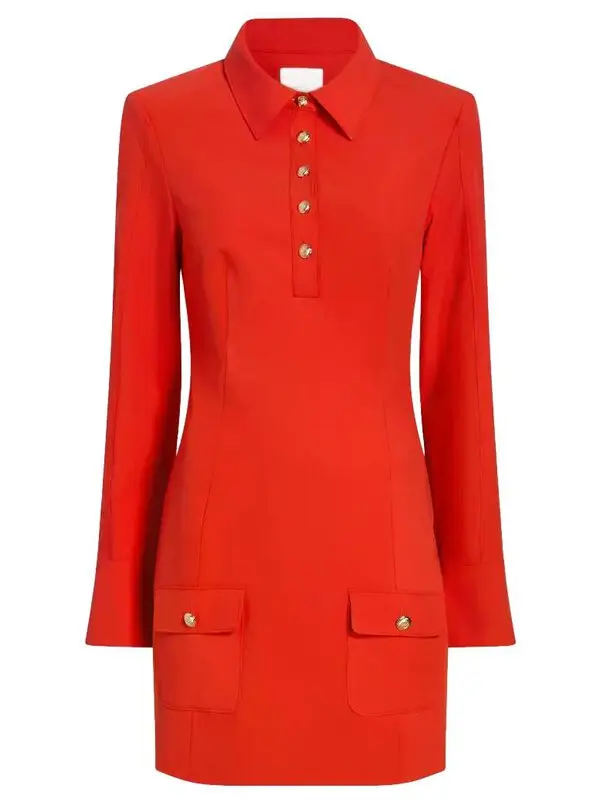 Cinq À Sept Lea Colla Mini Dress - Red