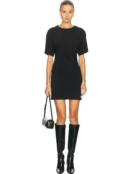 EAVES Ira Twisted Tee Dress - Black