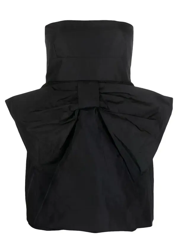 Red Valentino Strapless Bow-detail Minidress - Black