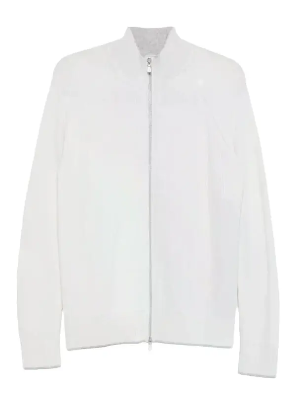 Eleventy Zip-up Cardigan - Neutrals