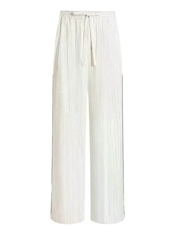 Dolce & Gabbana Striped Jacquard Cotton Vanity Trousers - Neutrals