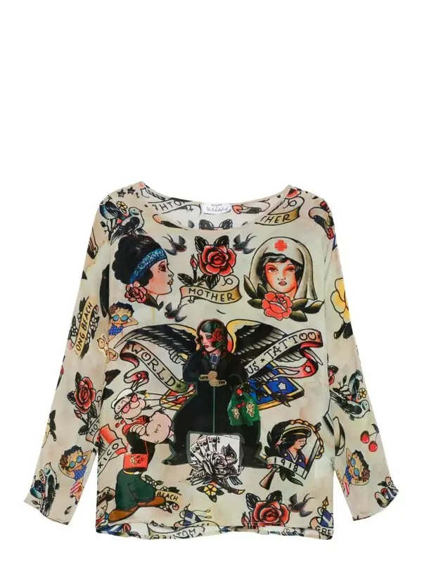 The Artistylist Printed Blouse - Grey