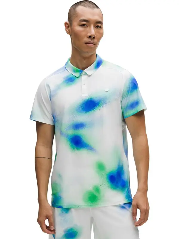 Lululemon Ventilated Tennis Polo Shirt - Spray Slam Blue Green Multi