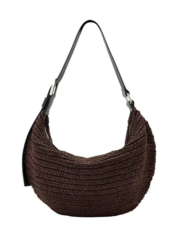 ALLSAINTS Luna Woven Shoulder Bag - Brown