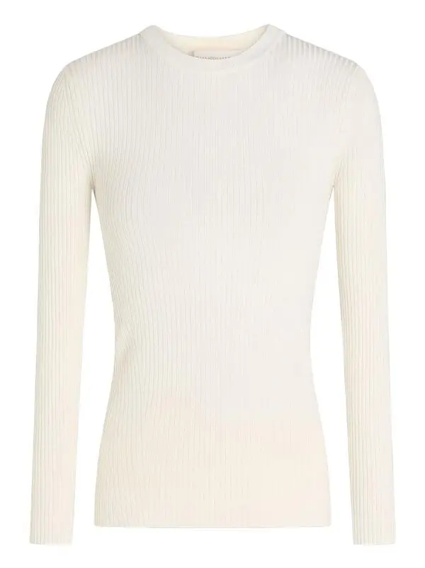 Zimmermann Ribbed-knit Top - Off-white