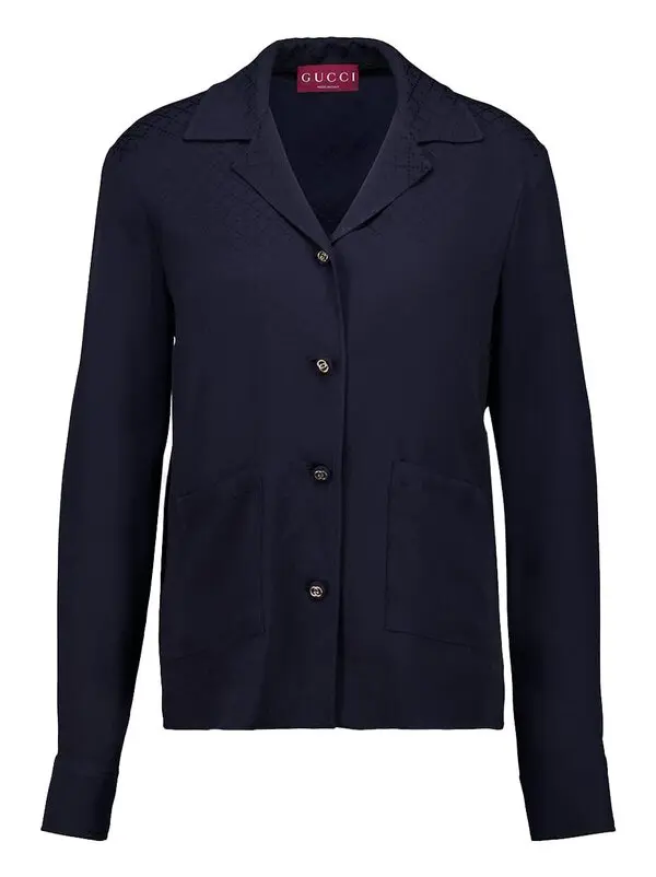 Gucci Long-sleeved Viscose Shirt - Blue
