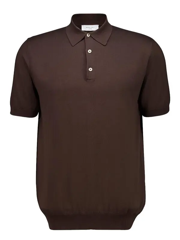 Boglioli Cotton Short-sleeve Polo - Brown