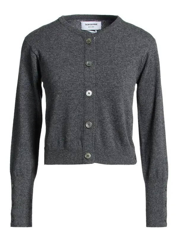 Thom Browne Cashmere Cardigan - Dark Gray