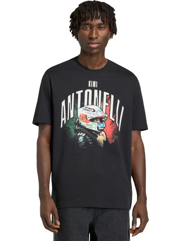 Adidas Mercedes Amg Petronas Formula 1 Team Kimi Antonelli Graphic Tee - Black