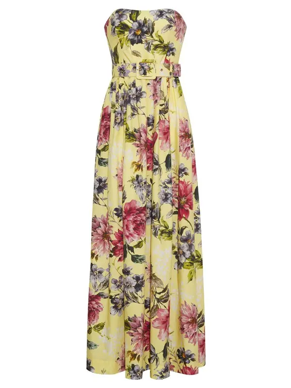 Cara Cara Printed Maxi Dress - Margaux Bloom Lemon