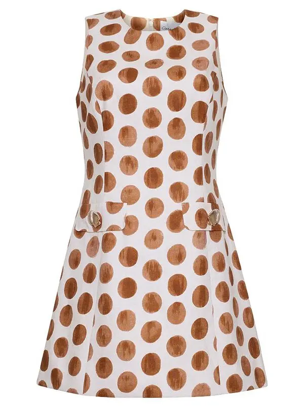 Cara Cara Posie Mini Dress - Celeste Spot Ginger