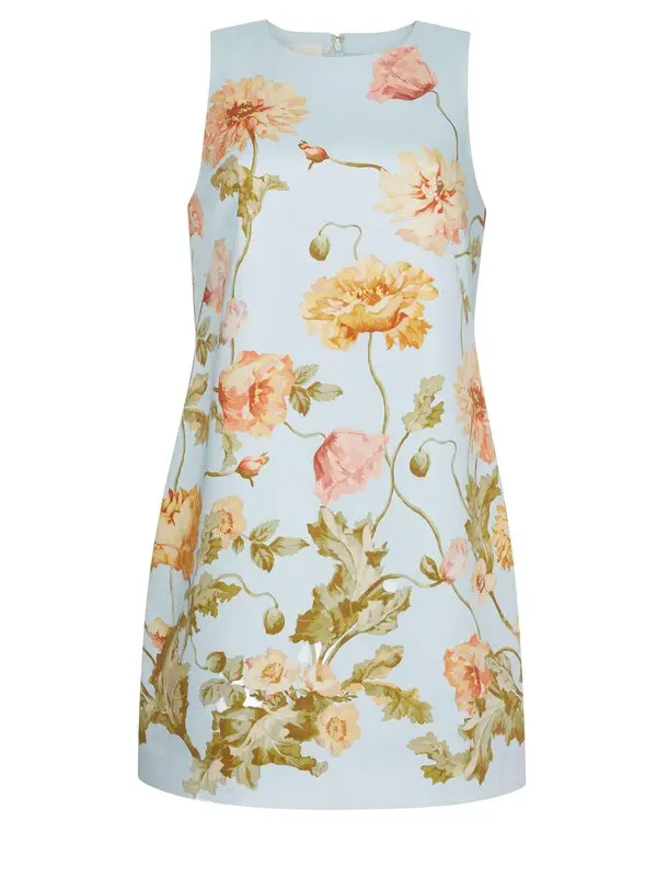 Cara Cara Mackenzie Mini Dress - Lockwood Flora Sky